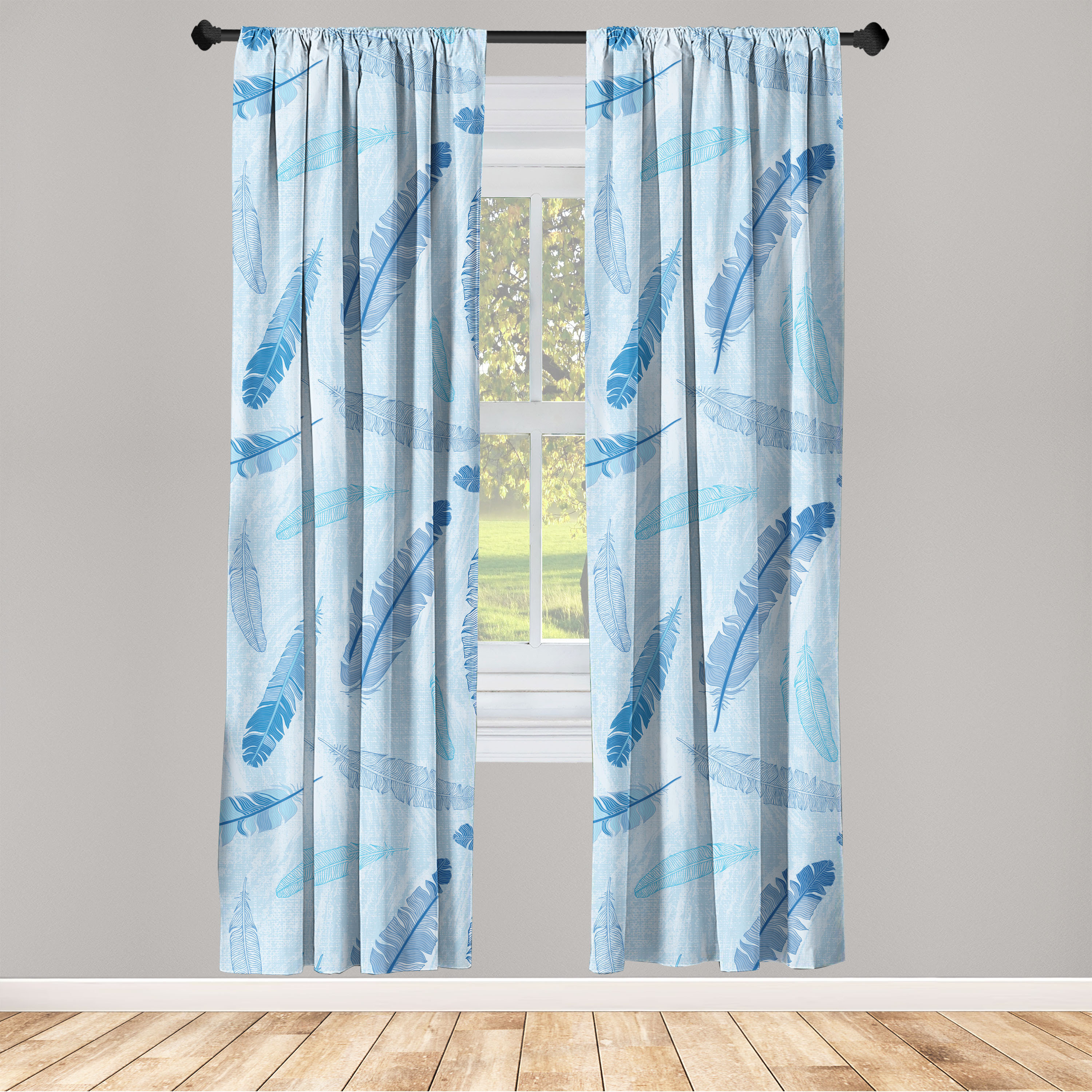 East Urban Home Atal Microfiber Semi-Sheer Curtain Pair | Wayfair