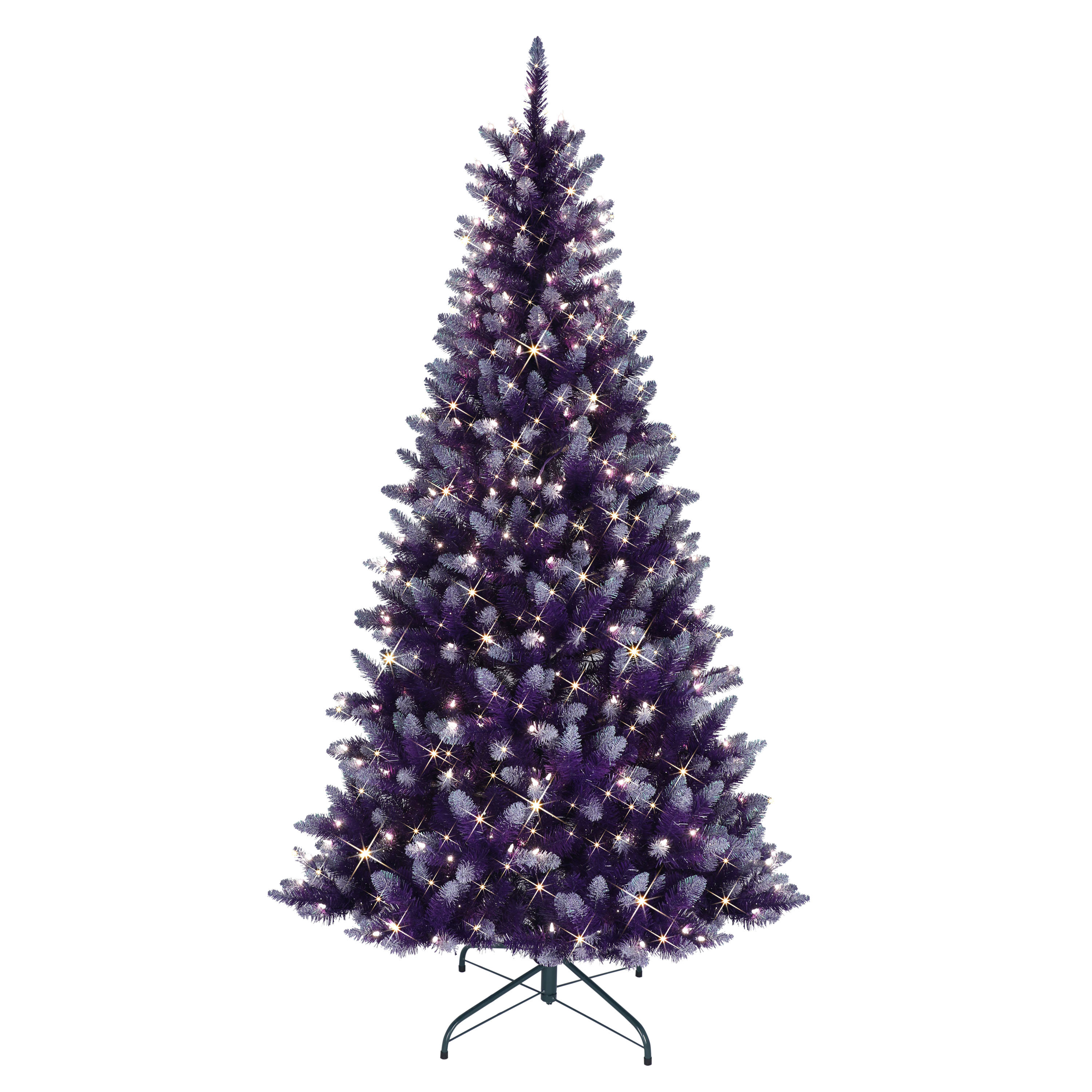 The Holiday Aisle® 6.5' H Full Purple Artificial Spruce Cashmere ...