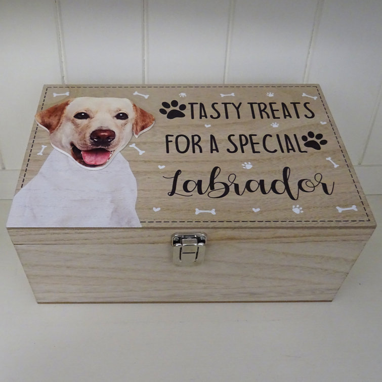 August Grove Labrador Dog Treat Box Delgado Decorative Box | Wayfair.co.uk