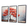Lark Manor™ Fiery Red Maple Tree - Tree Maple Wall Art Print Set | Wayfair