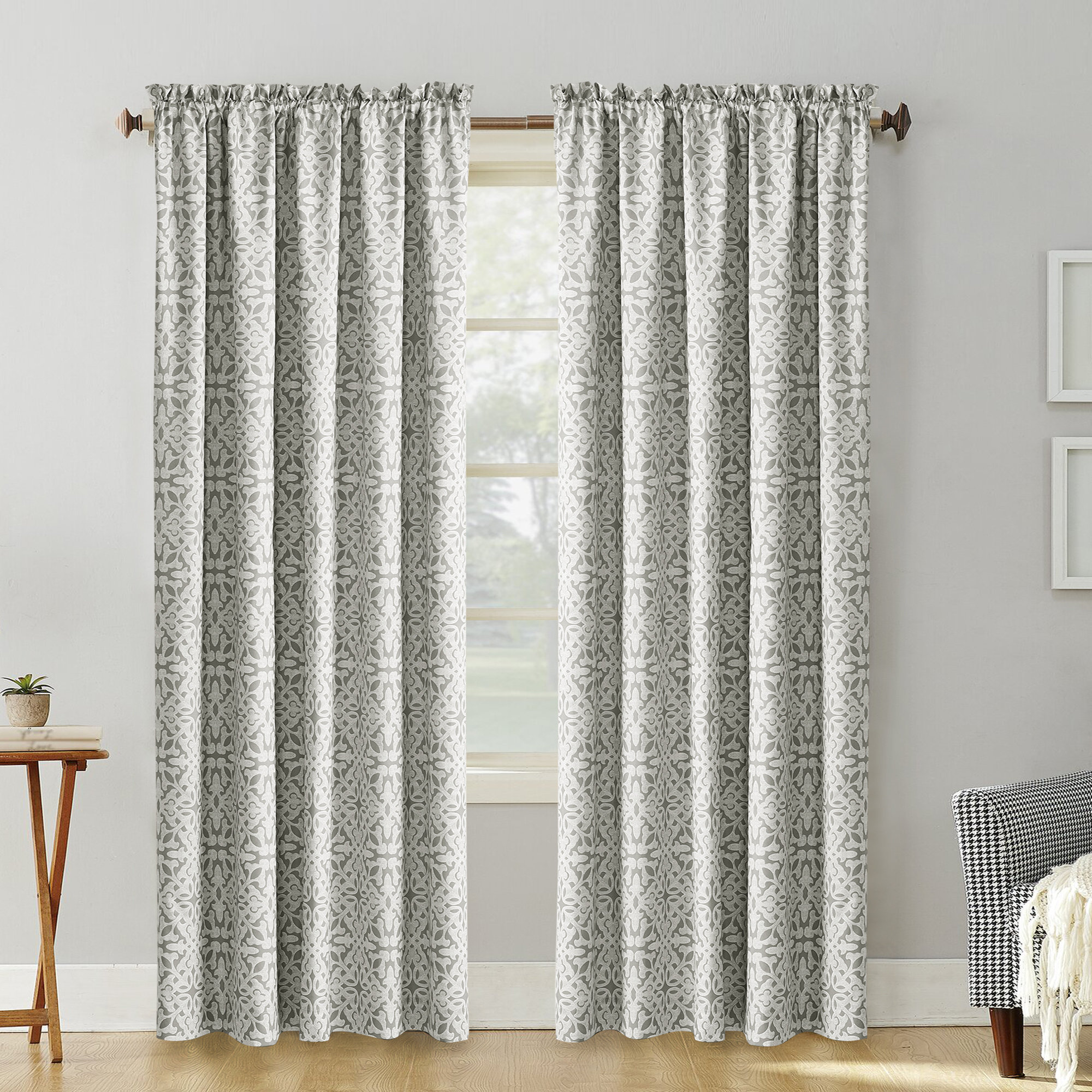 Serenta Bellamy Geometric Curtain Panels & Reviews | Wayfair