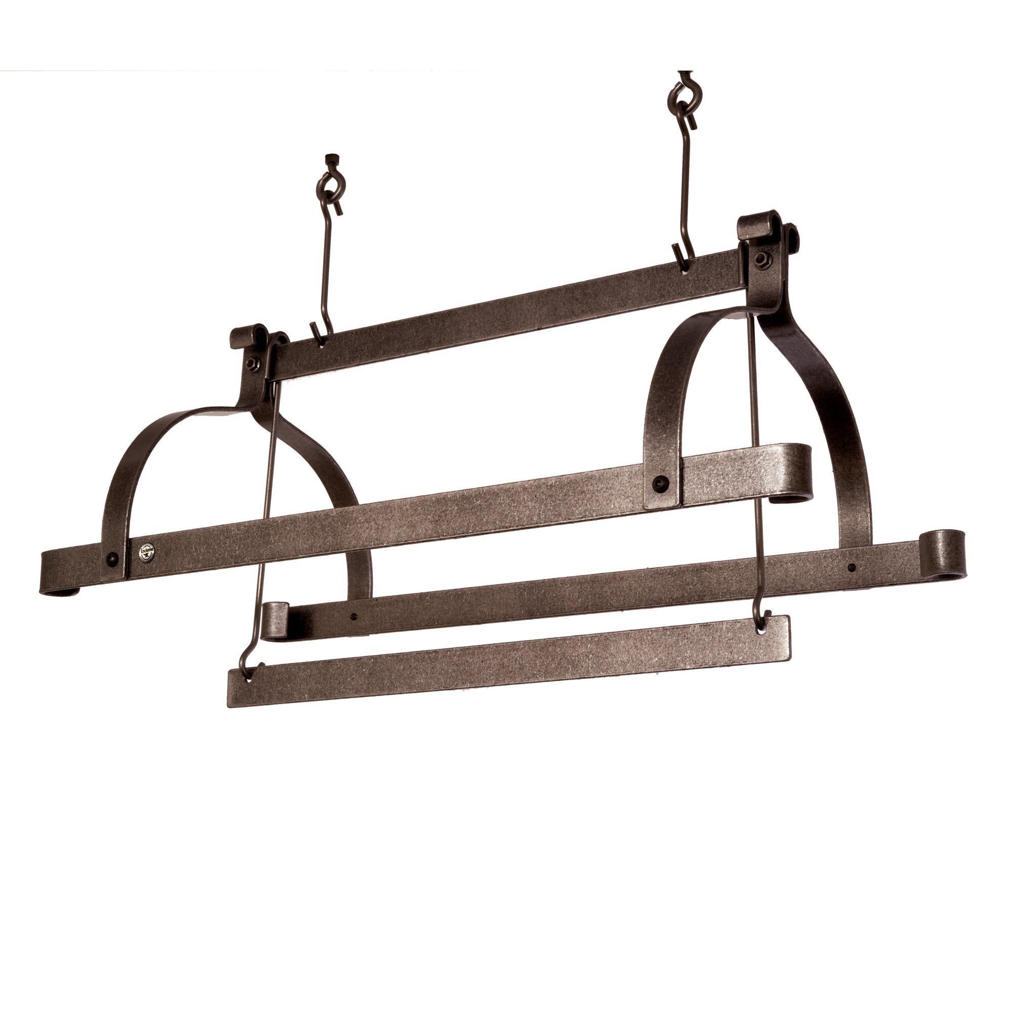 Enclume Handcrafted Three Bar Ceiling Pot Rack with 18 Hooks & Reviews ...
