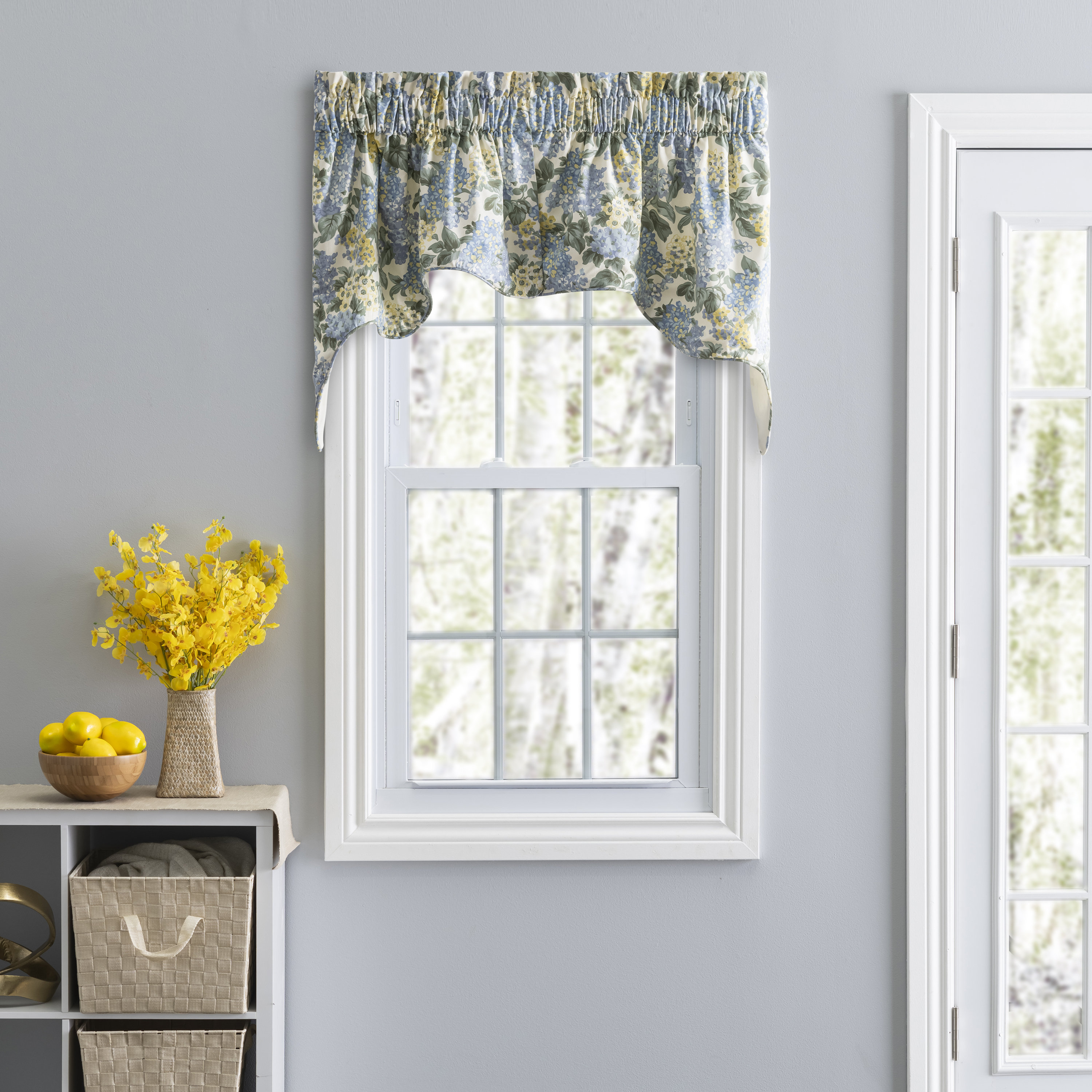 One Allium Way Levant Hydrangea 2 Piece Window Valance & Reviews ...