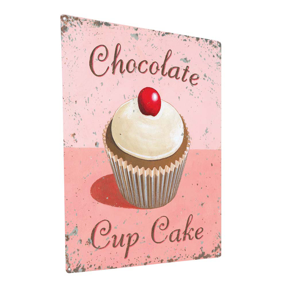 Trinx Chocolate Cupcake On Metal Print | Wayfair