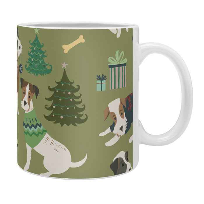 The Holiday Aisle® Christmas Canine Jack Russell Coffee Mug | Wayfair