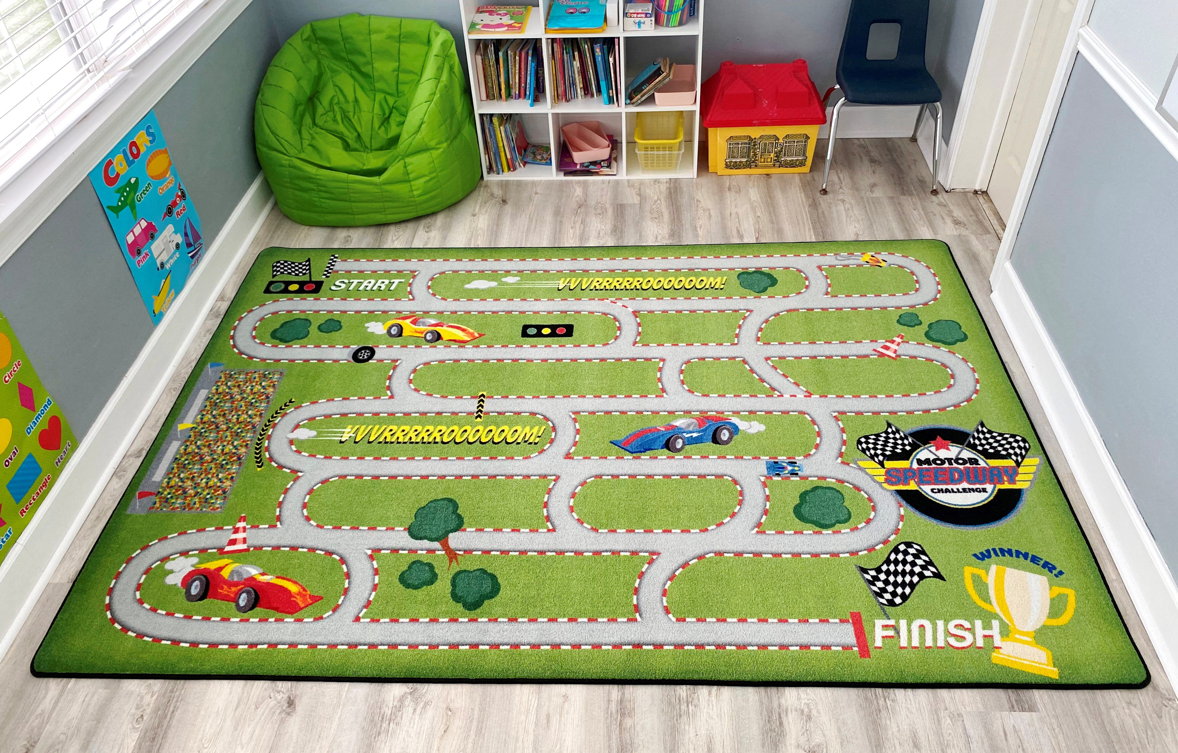 Kid Carpet KidCarpet Race Track Maze Rug, Car Play Rug for Kids' Room ...