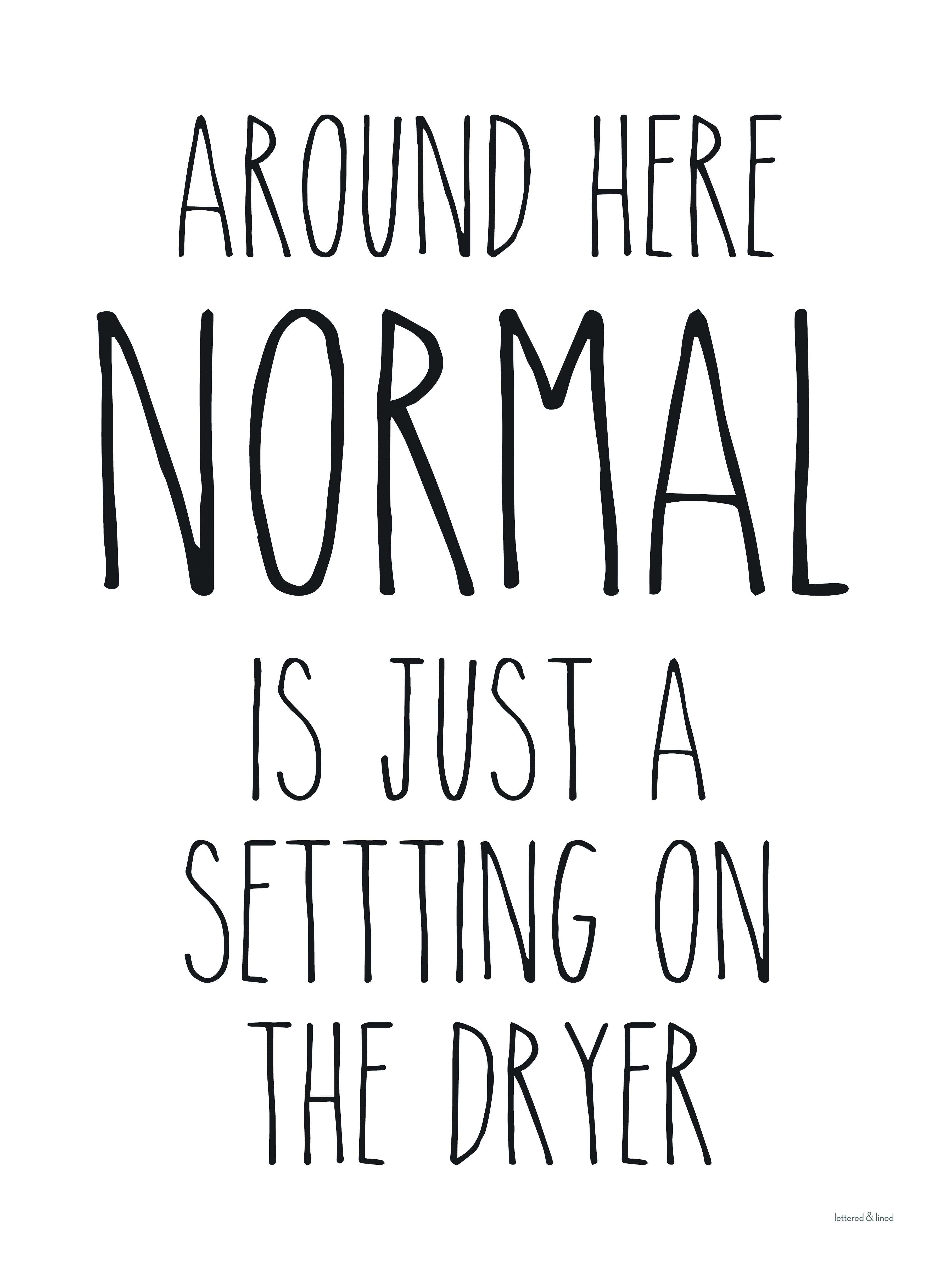 Trinx Normal Dryer Setting by Lettered & Lined - Wrapped Canvas Print ...