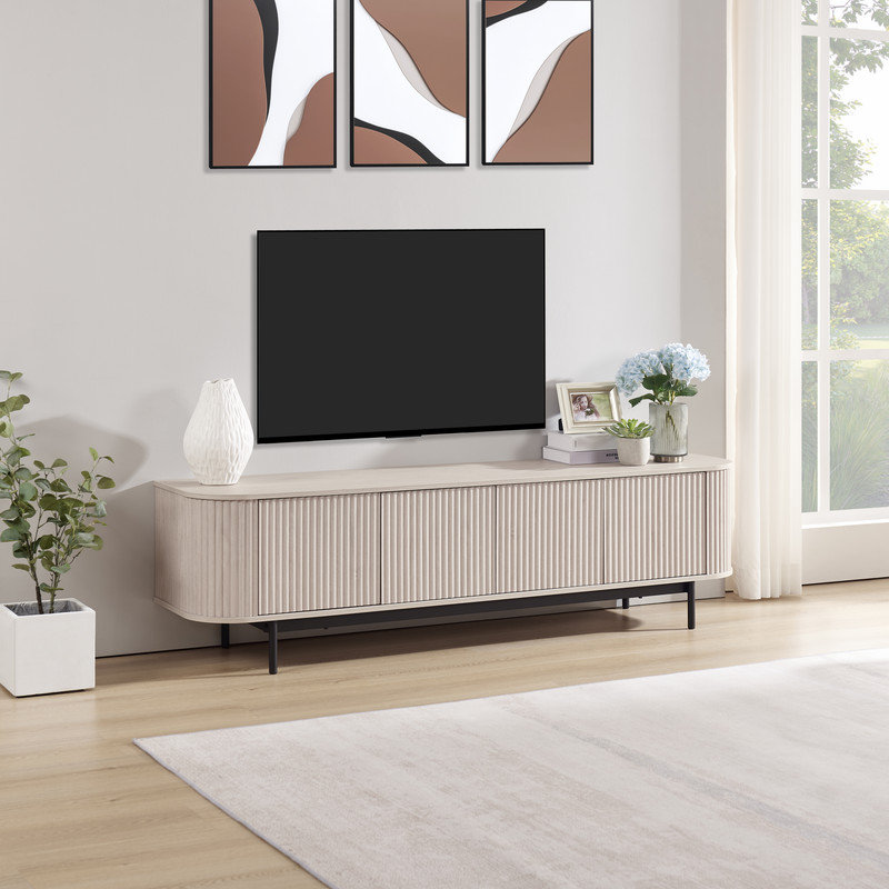 Latitude Run® 70” Fluted TV Stand with Storage | Wayfair