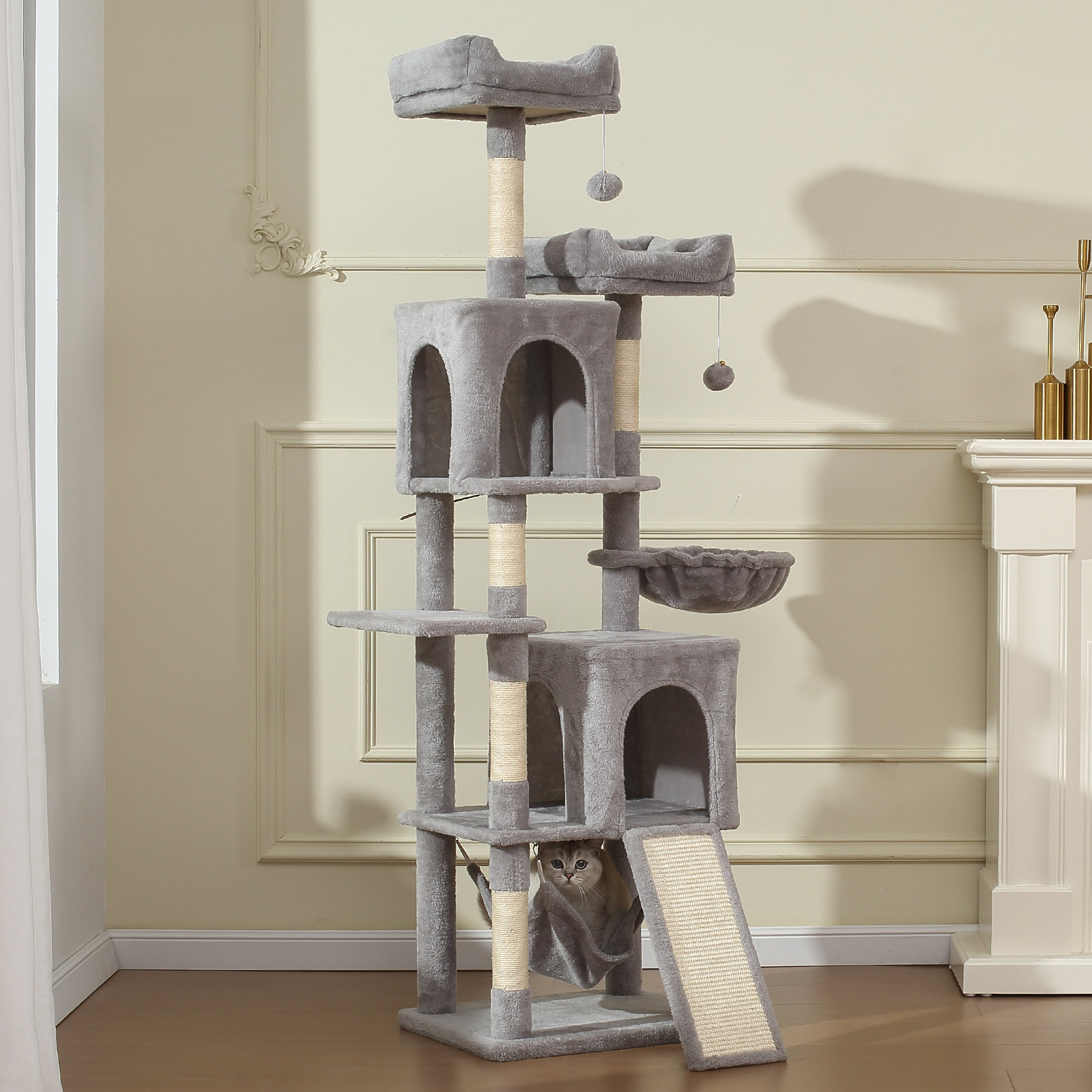 Archie & Oscar™ 70" H Stylish & Durable Cat Tree with Multiple Play ...