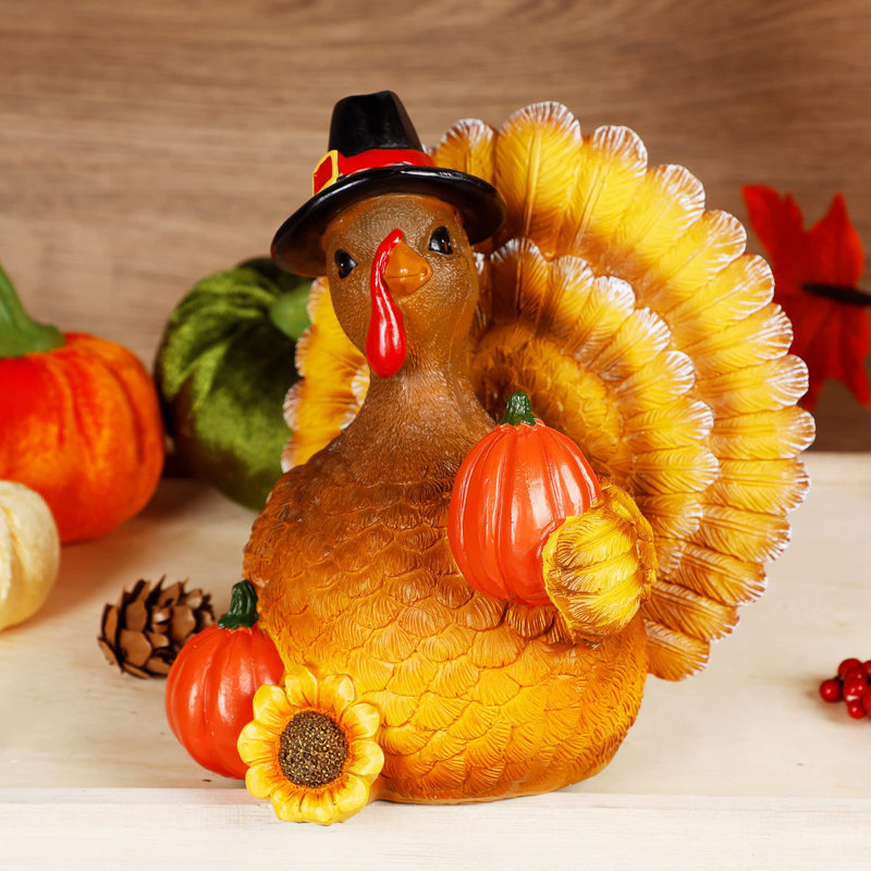 Ophelia & Co. Thanksgiving Turkey Tabletop Centerpiece Decor | Wayfair