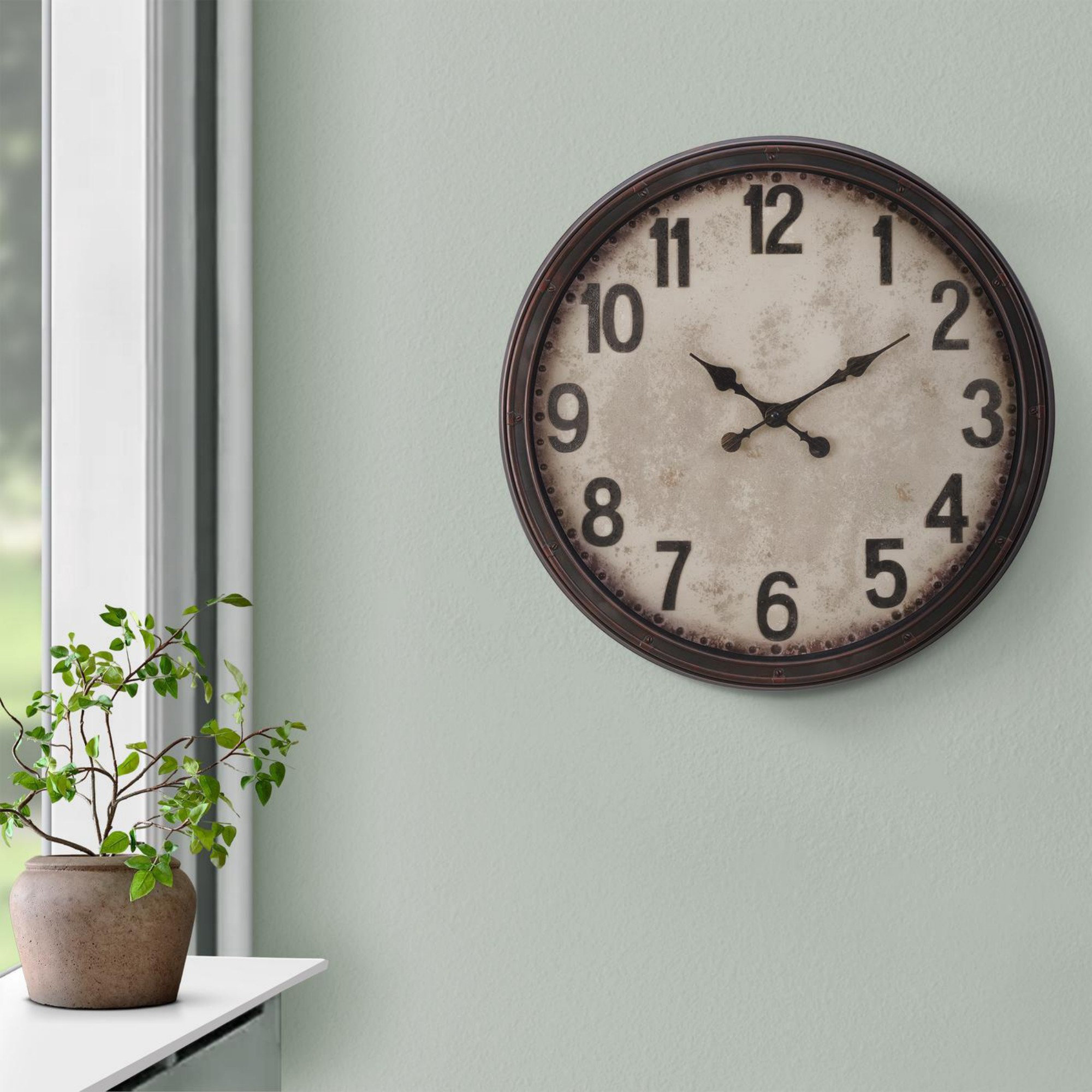 Winston Porter 20" Round Wall Clock | Wayfair