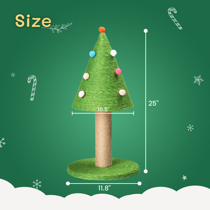 Tucker Murphy Pet™ 25'' Christmas Tree Cat Scratching Post & Reviews ...