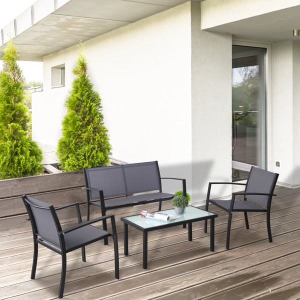 Metro Lane Rectangular 4 - Person 85cm Long Dining Set & Reviews ...