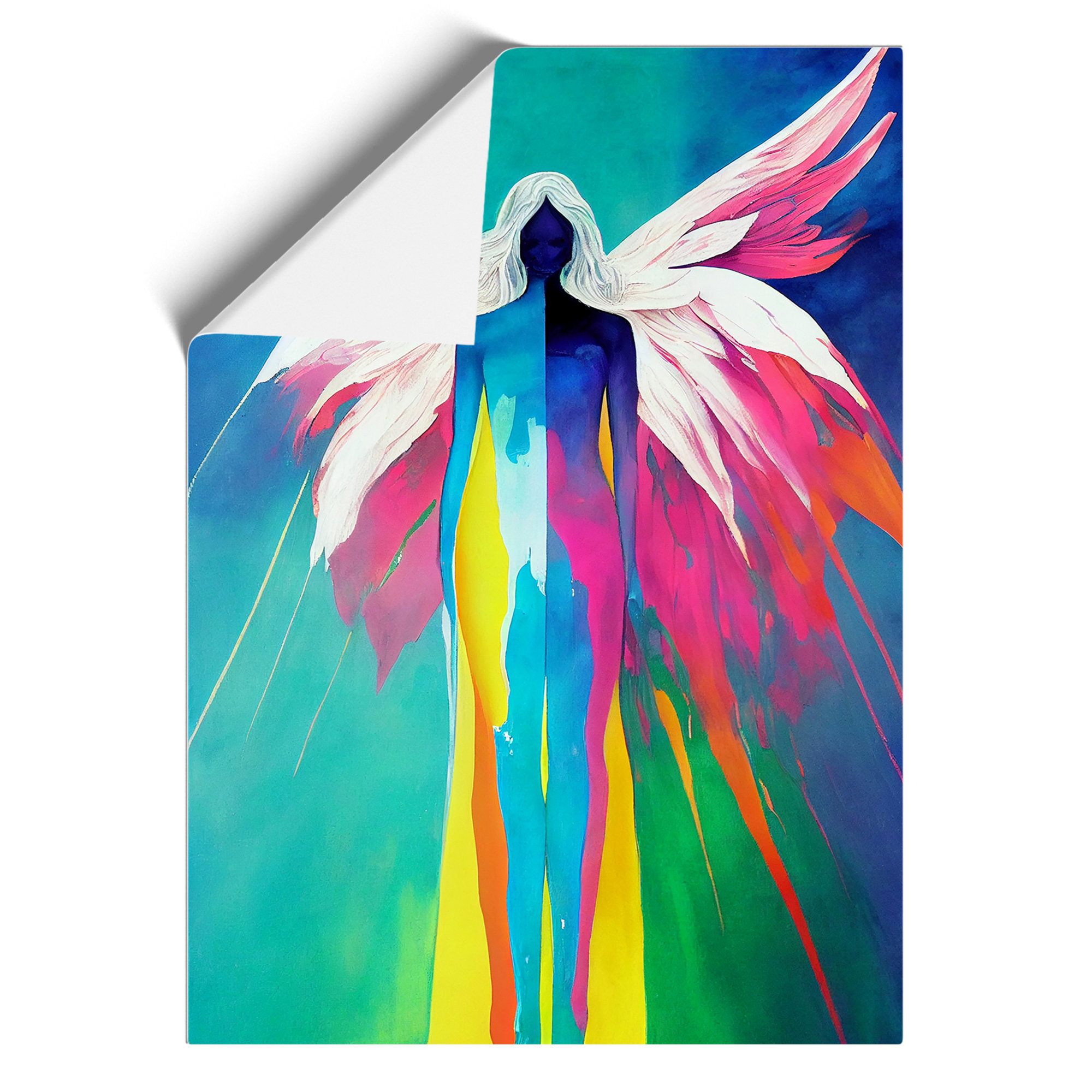 Happy Larry XV1022-1525X Colourful Angel Abstract | Wayfair.co.uk