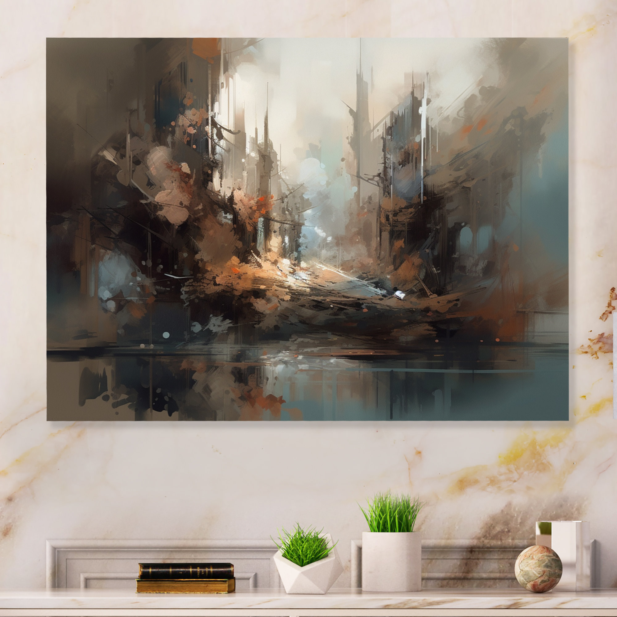 Ivy Bronx Abstract Delicate Brushstroke Painting V - Abstract Painting ...