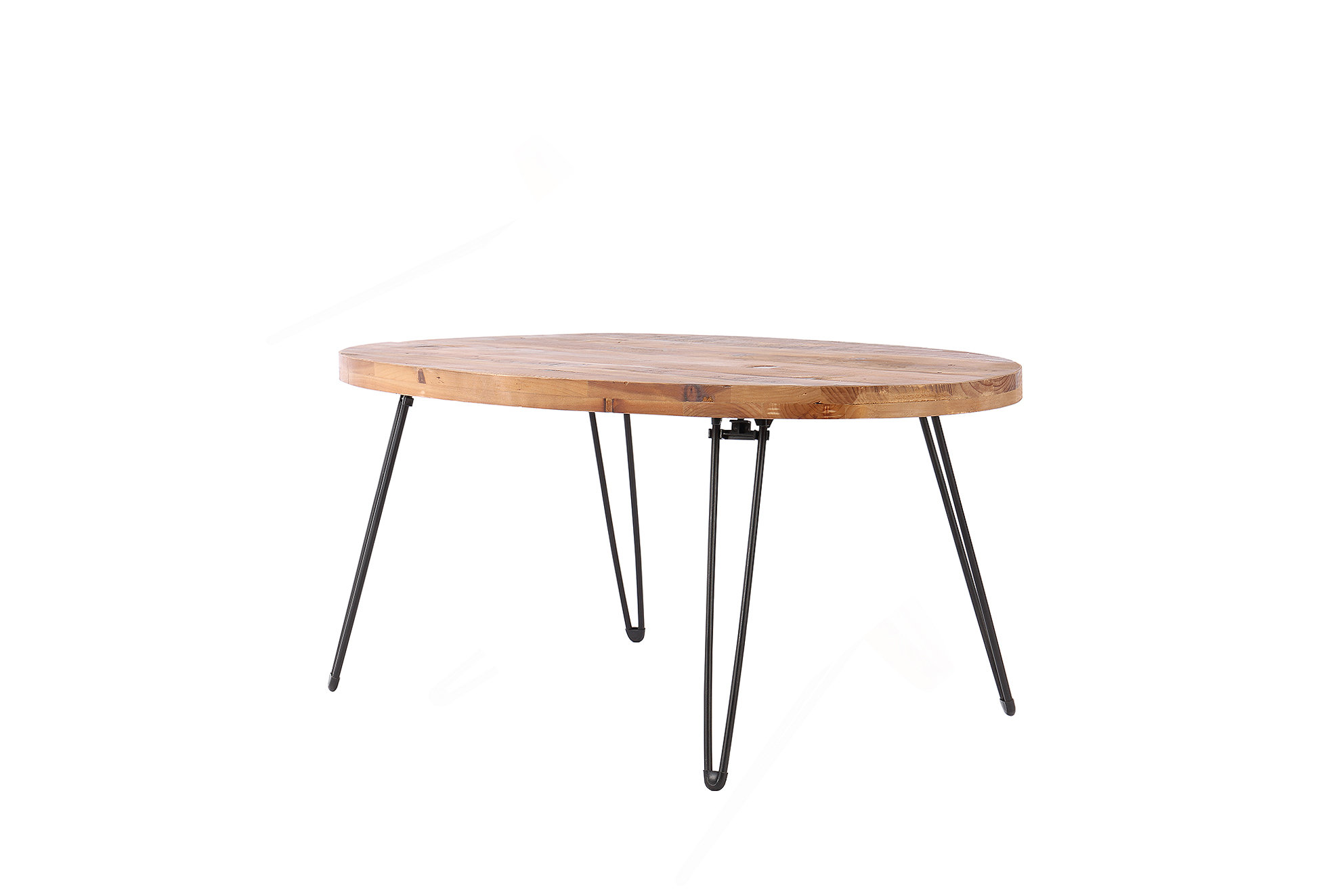 17 Stories Oval Natural Reclaimed Wood Foldable Cocktail Table for Your ...