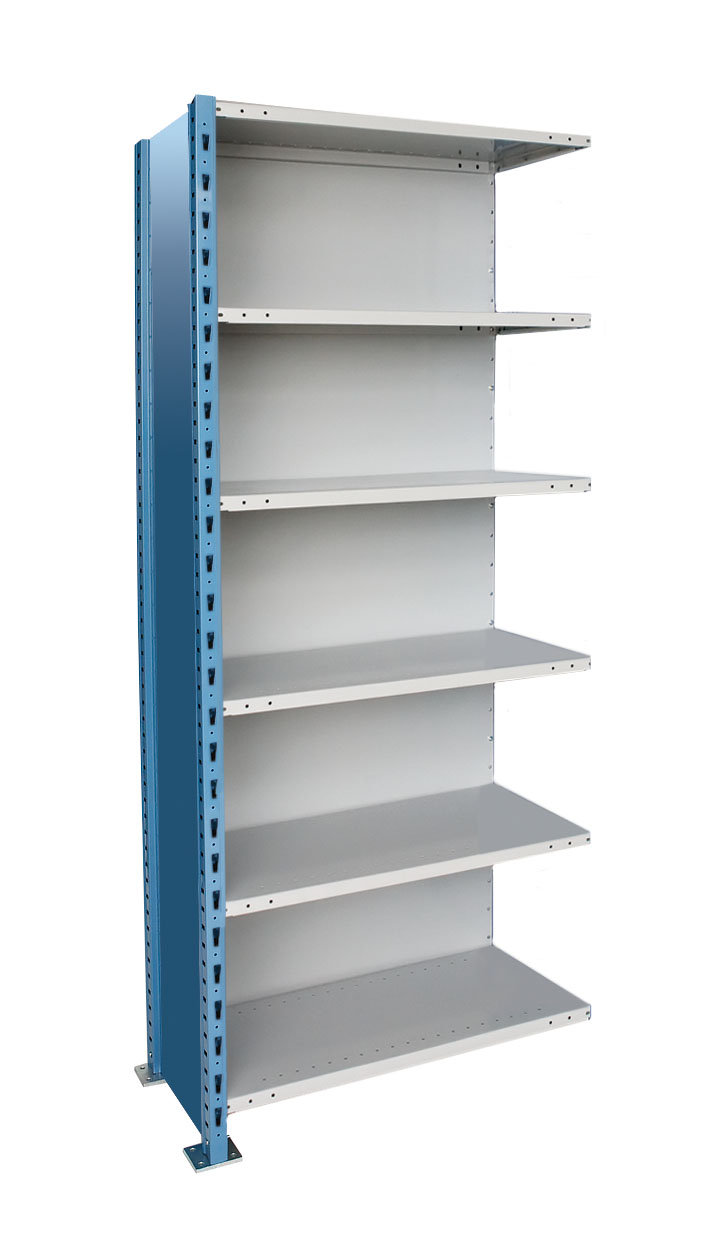 Hallowell H-Post High Capacity Closed Style 5 Shelf Shelving Unit Add ...