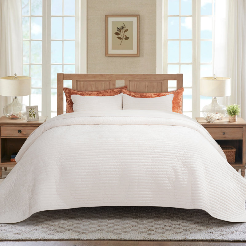EverGrace Luxe Velvet Channel Quilt Set | Wayfair
