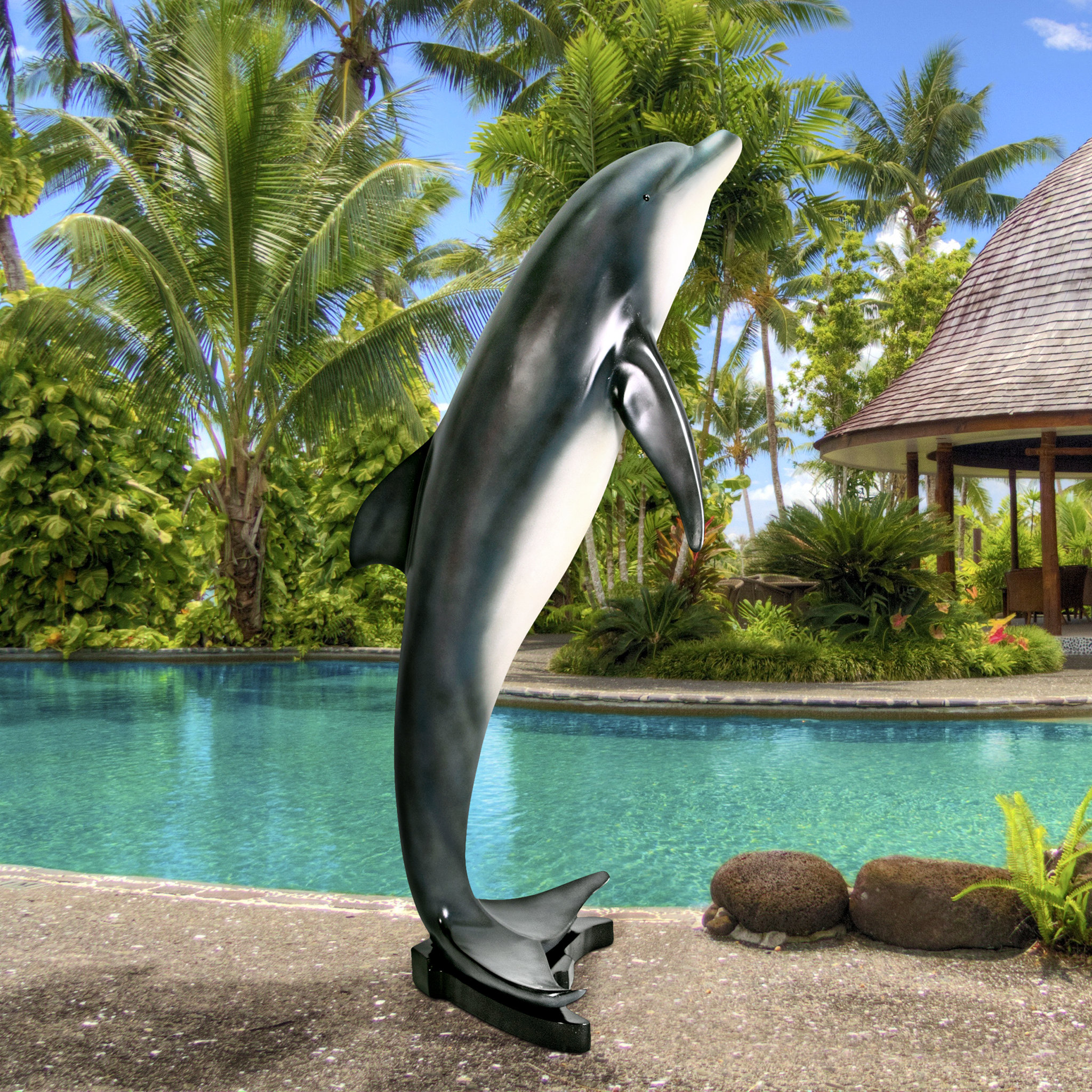 Design Toscano Leaping Sea Dolphin Statue & Reviews | Wayfair
