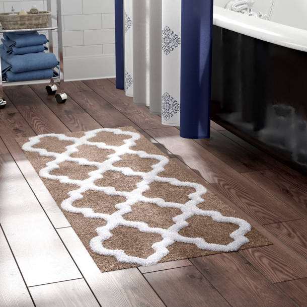 Etta Avenue™ Freida 24x60-inch Cotton Bathroom Rug with Trellis Pattern ...