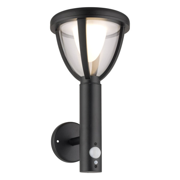 Orren Ellis Solar Outdoor Light Dusk to Dawn Wall Lantern Wireless LED ...