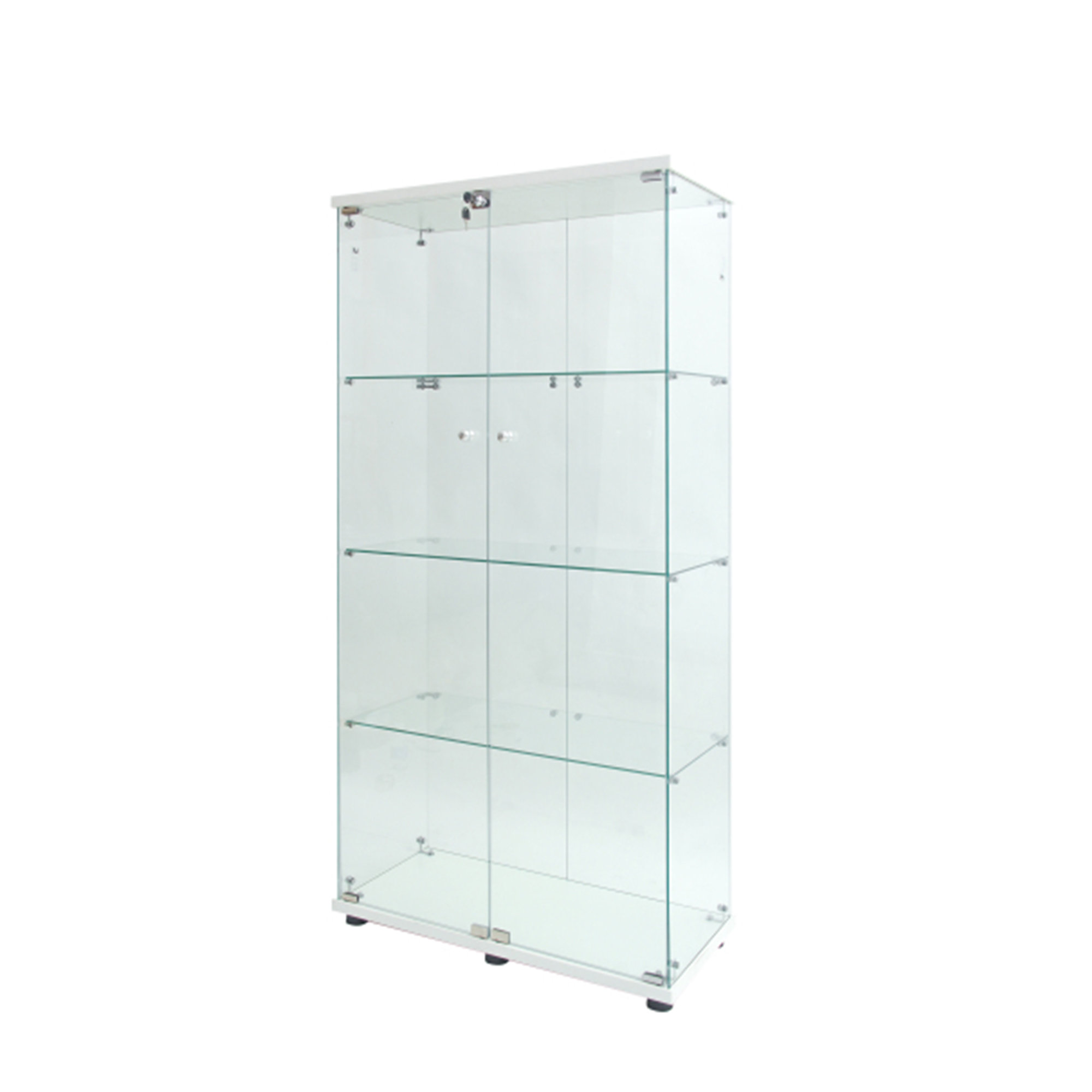 BESTCOSTY Tempered Glass Display Cabinet | Wayfair