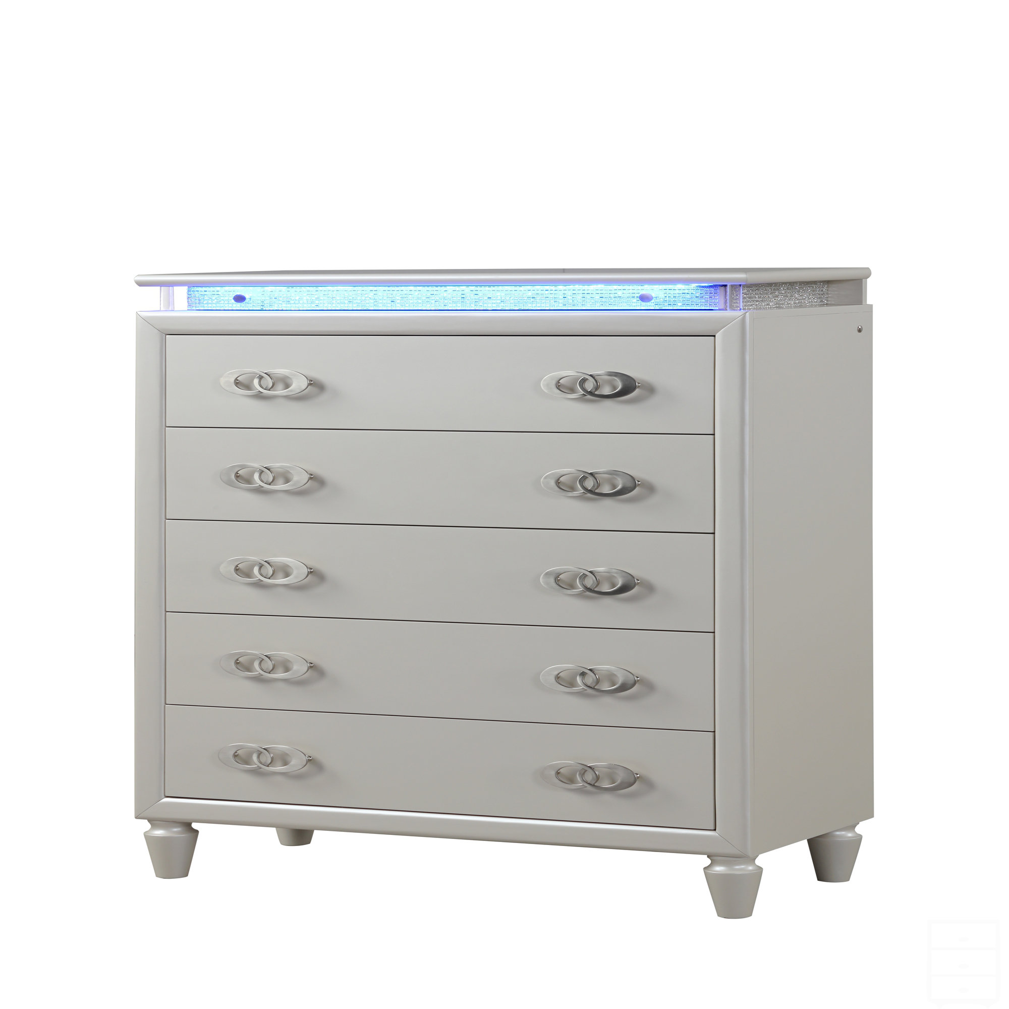 Everly Quinn 5 Drawer Led Chest Made With Wood | Wayfair