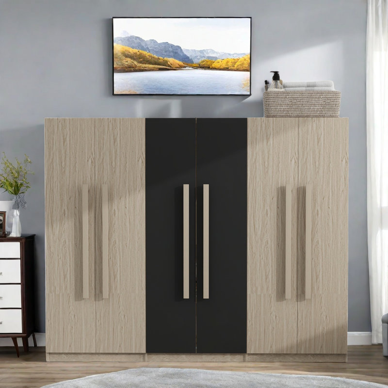 Latitude Run® Witney Wardrobe With 4 External Drawers And Built-in ...
