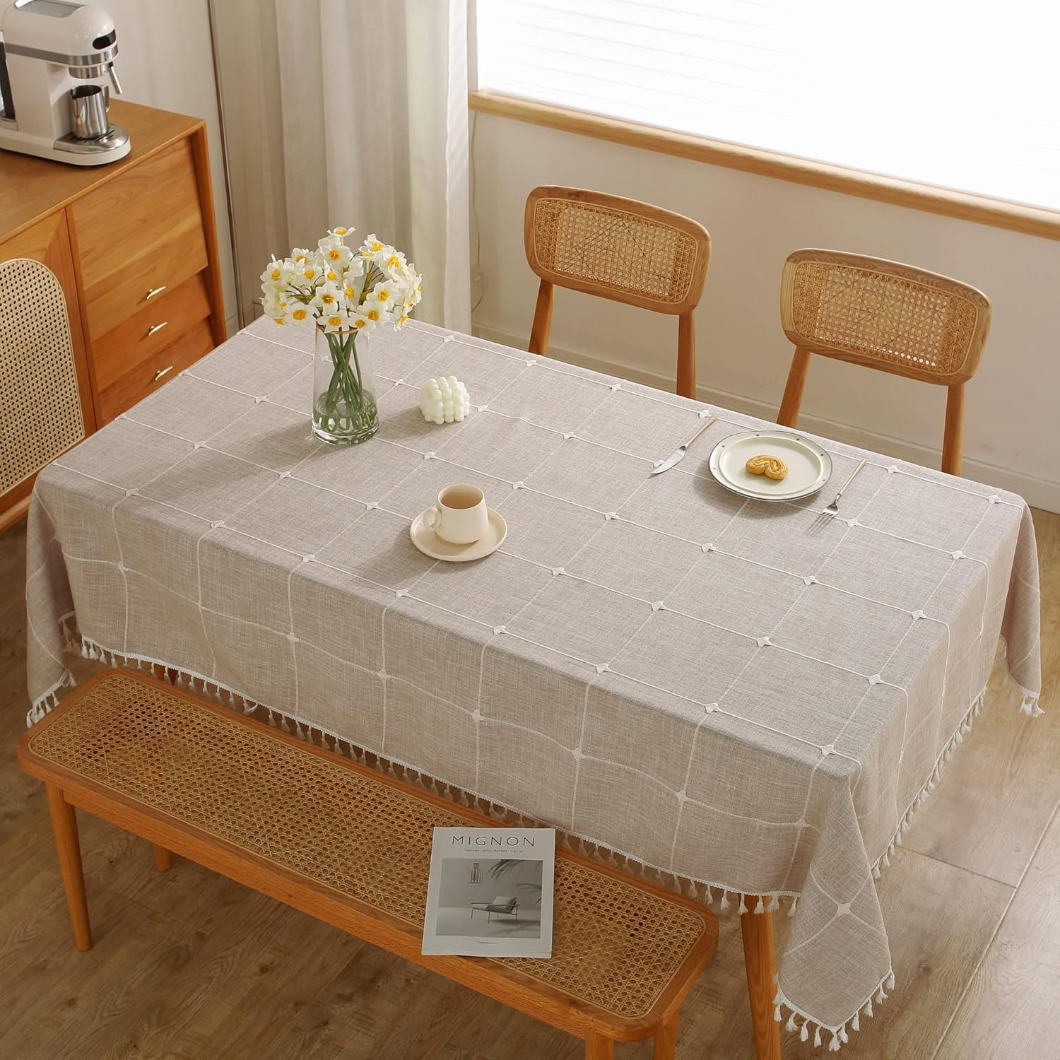 Rosalind Wheeler Tablecloths for Rectangle Tables, Cotton Linen Table ...