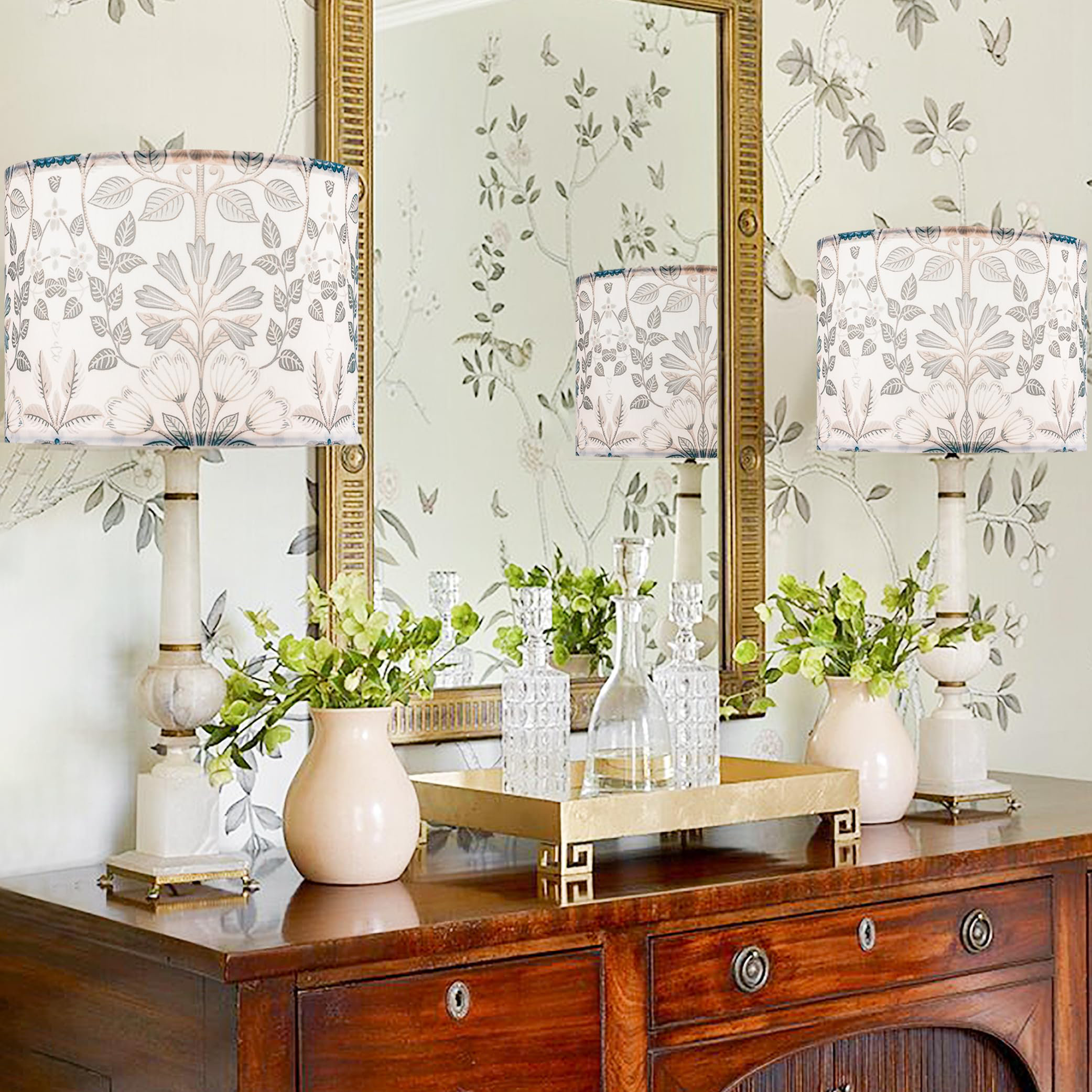 Red Barrel Studio® Large Lamp Shades Set Of 2 Drum Lamp Shade 16" Top X ...