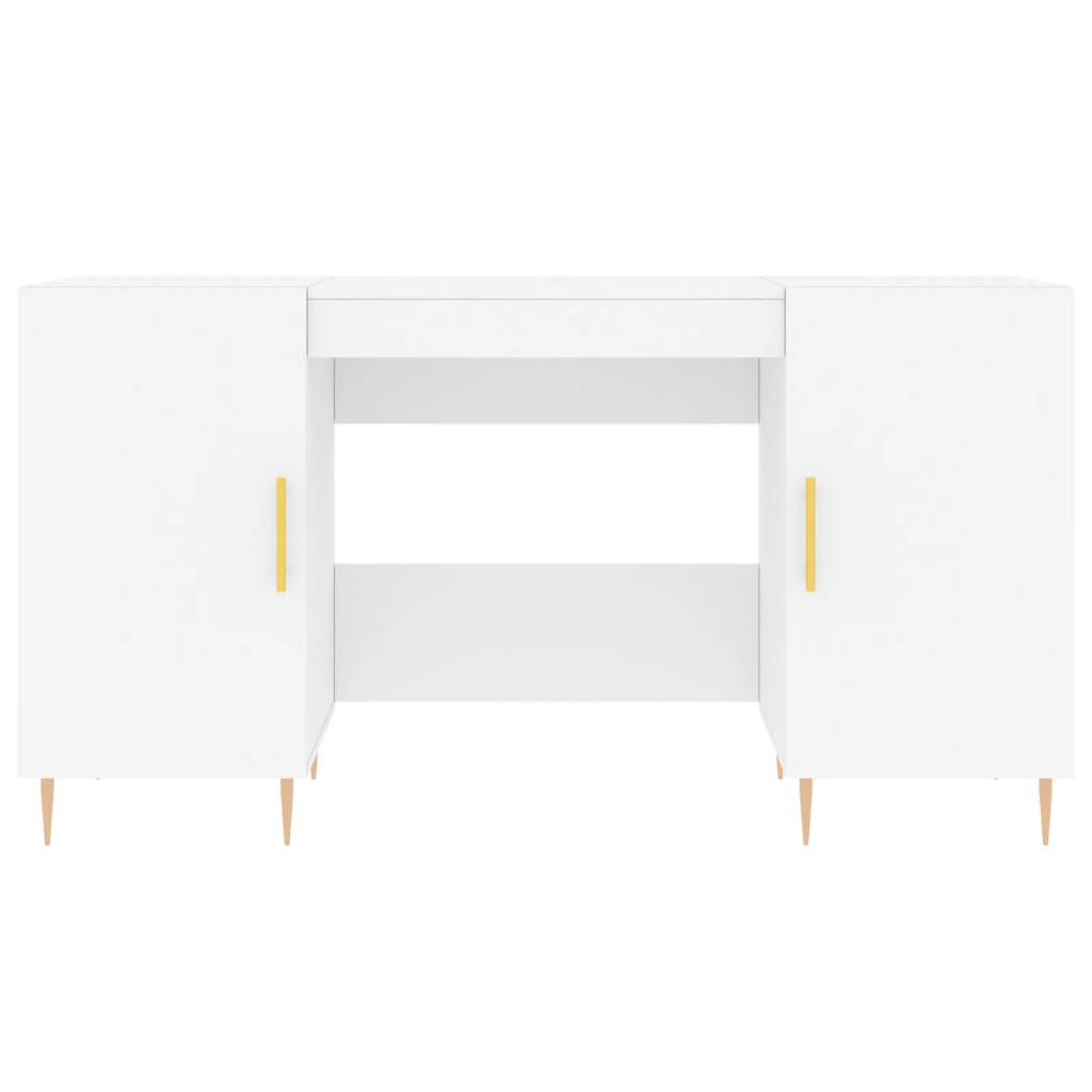 vidaXL Desk Accent Storage Writing Computer Table Furniture Engineered ...