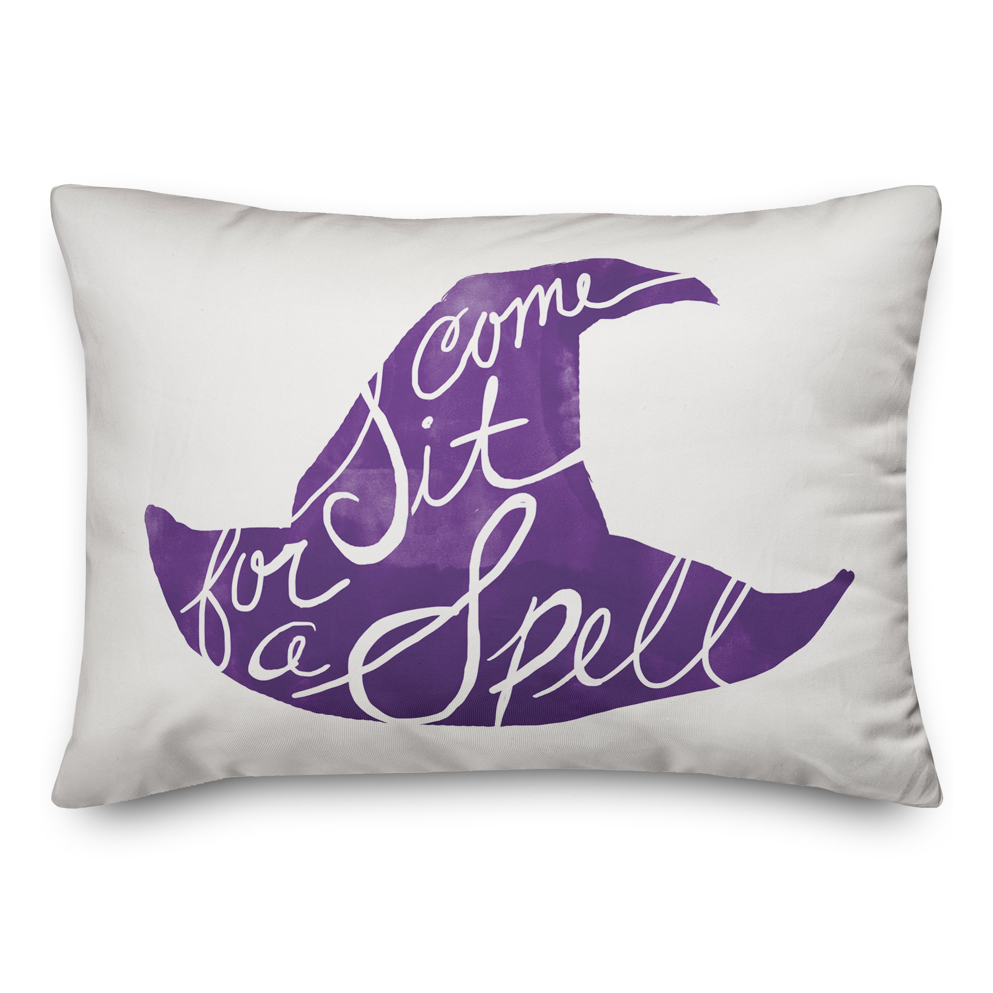 Designs Direct Creative Group Sit For A Spell Purple Lumbar Pillow ...