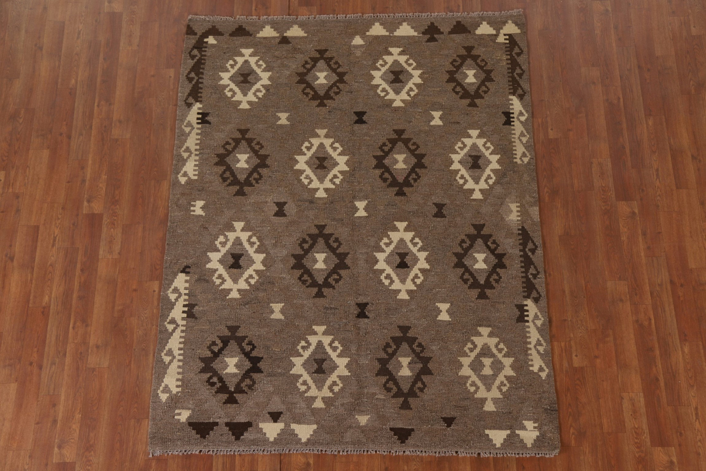 Dakota Fields Brown Kilim Oriental Area Rug 5x6 | Wayfair