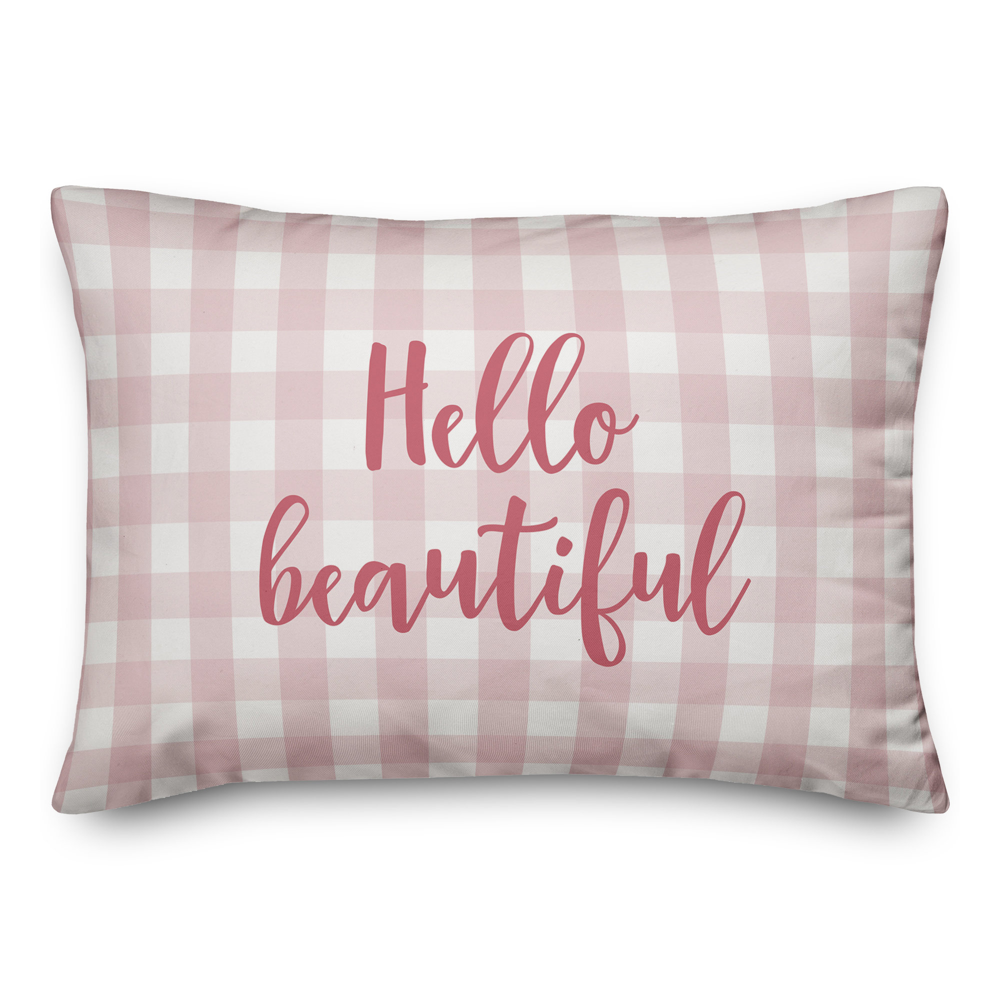 Designs Direct Creative Group Hello Beautiful Throw Pillow | Wayfair