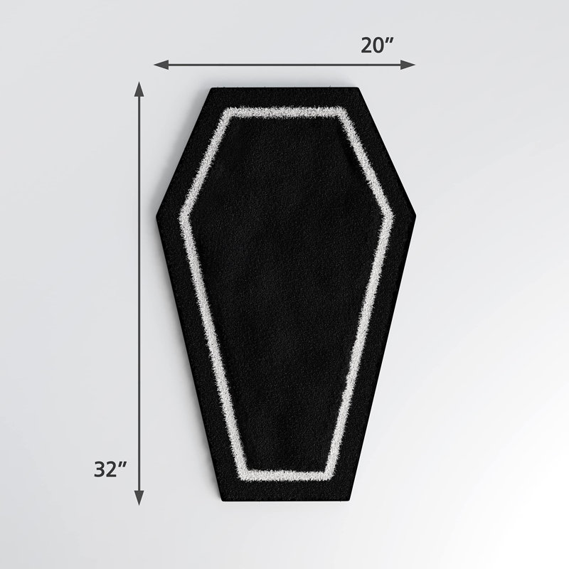 Bungalow Rose Coffin Bath Mat Halloween Rug | Wayfair