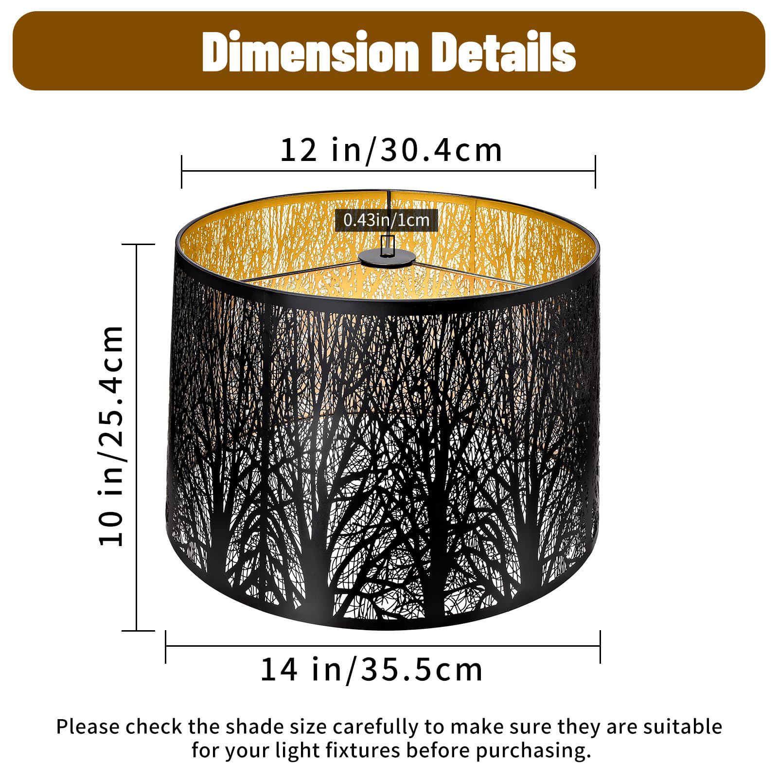 Corrigan Studio Metal Etching Process Large Lamp Shades, Drum Big ...
