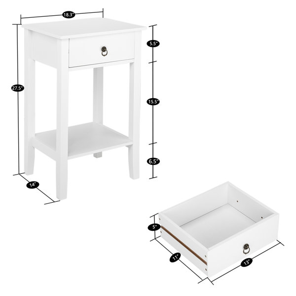 Winston Porter Fairplains 1 - Drawer End Table & Reviews - Wayfair Canada