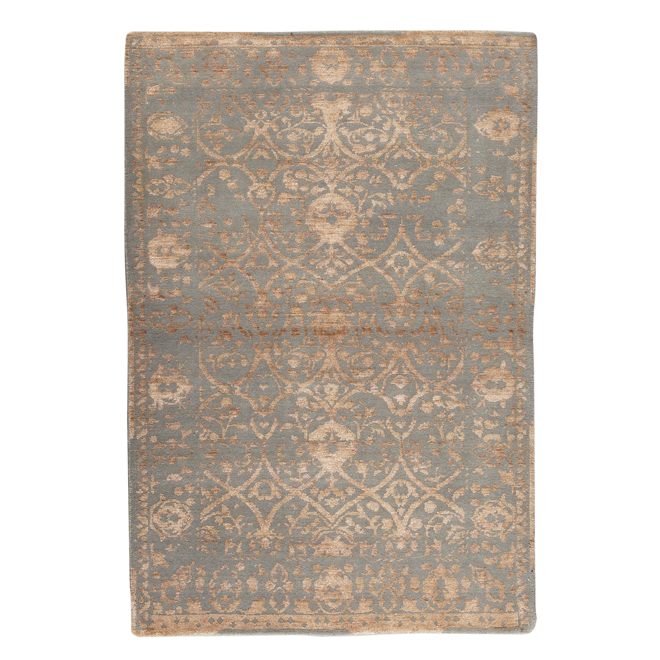 Bokara Rug Co., Inc. One-of-a-Kind 4'1" x 6' Area Rug in Blue/Ivory ...
