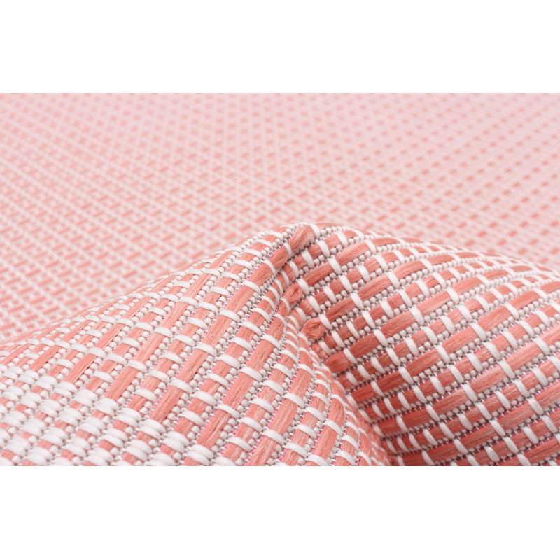 Dovecove Willem Coral/Beige Indoor/Outdoor Rug | Wayfair