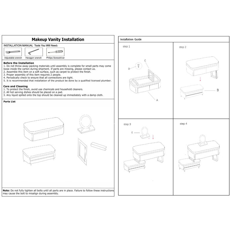 Everly Quinn Gilges Vanity | Wayfair