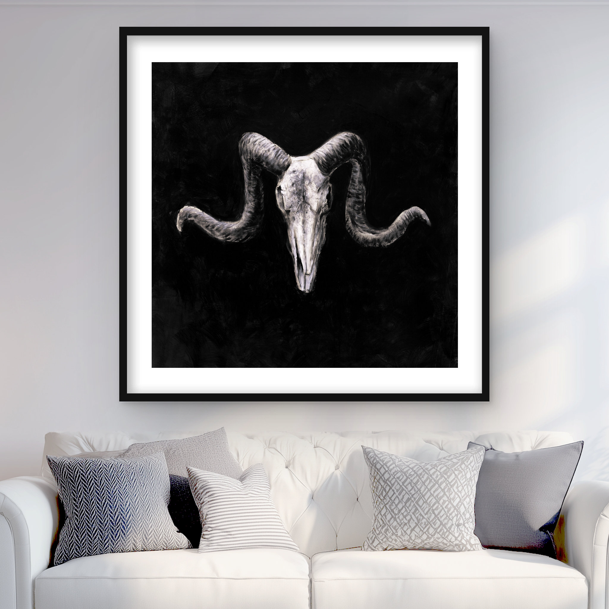 Lark Manor™ Skeleton Skulls Grunge Style | Rustic Animal Framed Print ...