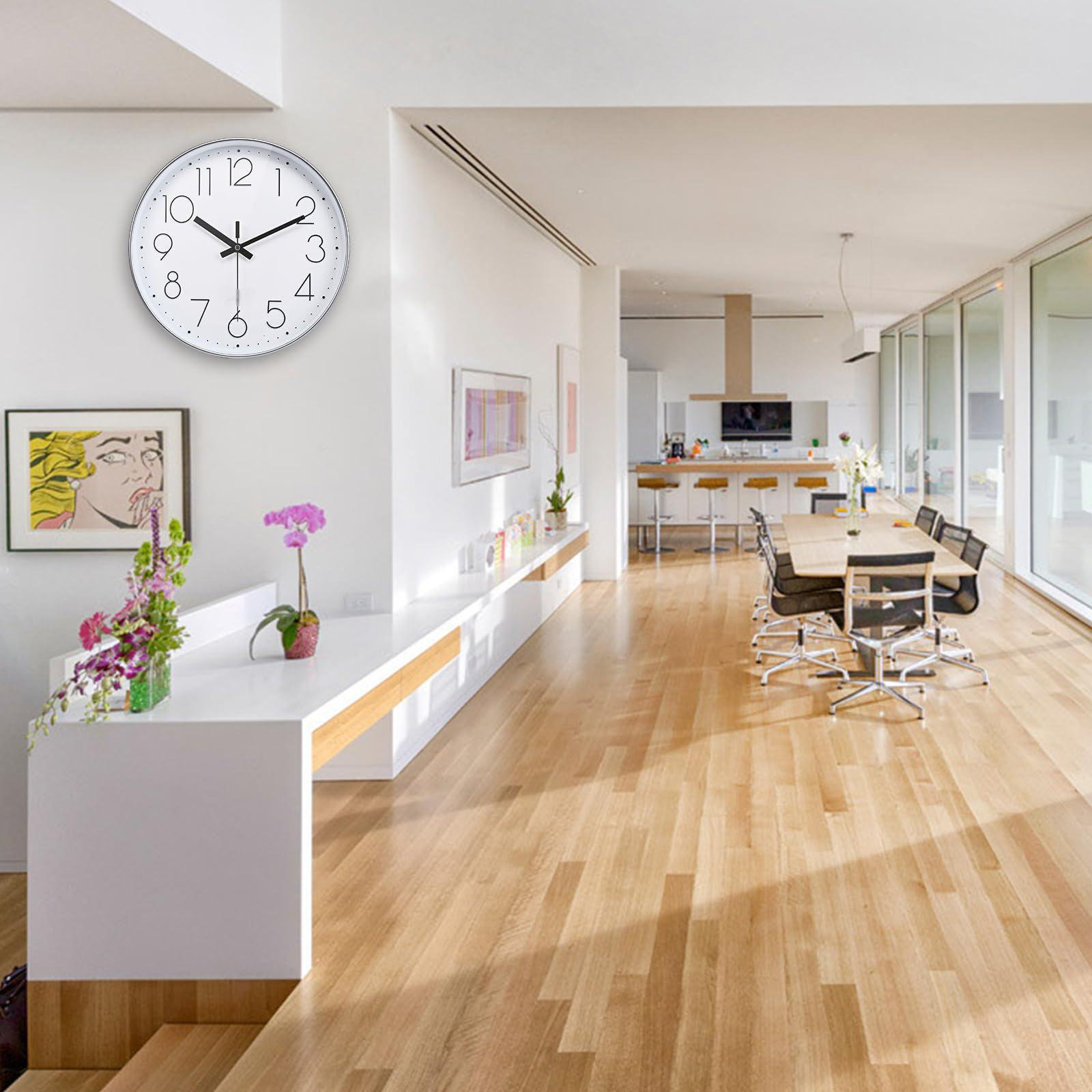 Ivy Bronx Wall Clock 12 Inch Silent Non-Ticking Modern Wall Clocks ...