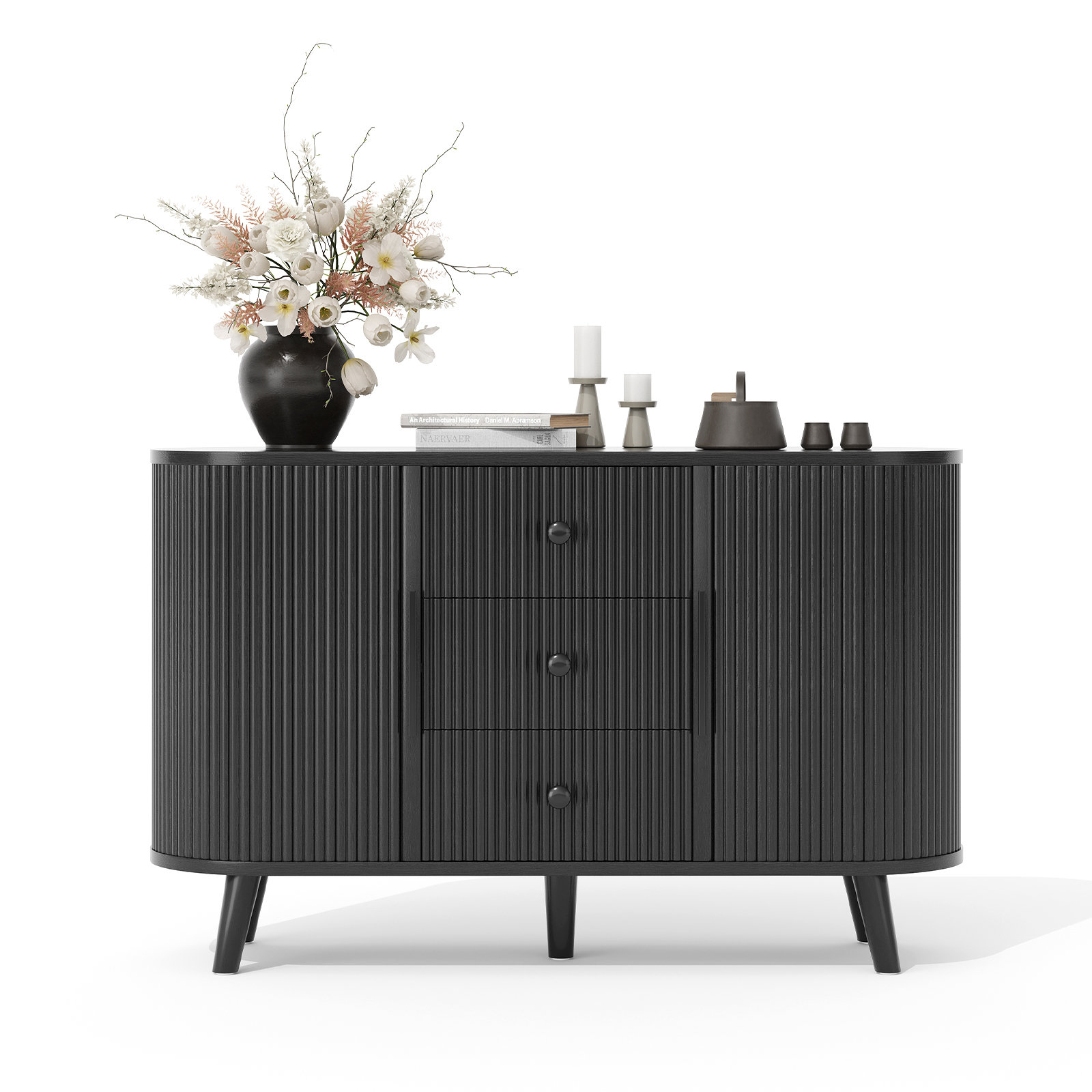 George Oliver 47'' Modern Sideboard Buffet Cabinet With Drawers ...