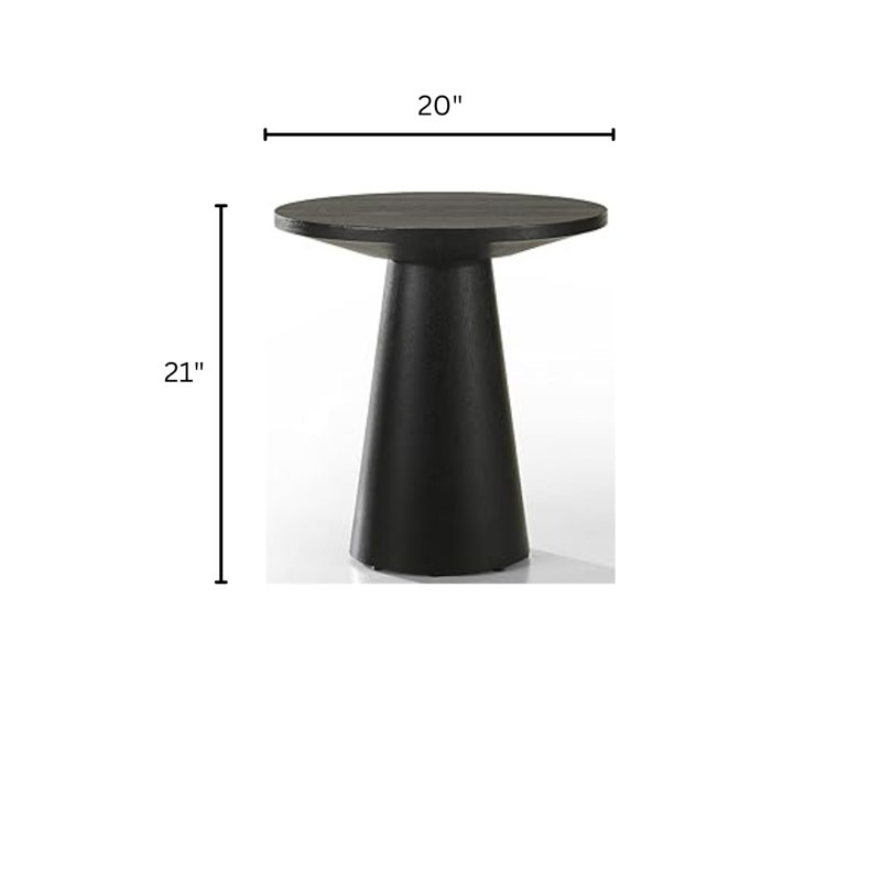 Corrigan Studio® Blissful Nights 20" Matthei Black Round Console Table ...