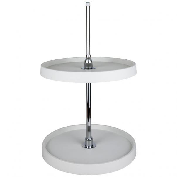 Hardware Resources 24" Diameter Round Plastic Lazy Susan Set with ...