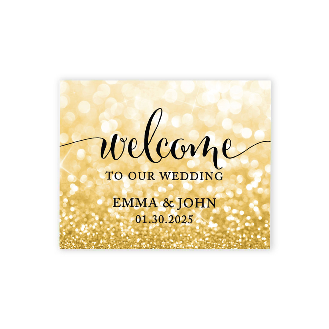 Koyal Wholesale Custom Large Canvas Welcome Sign, Faux Rose Gold ...