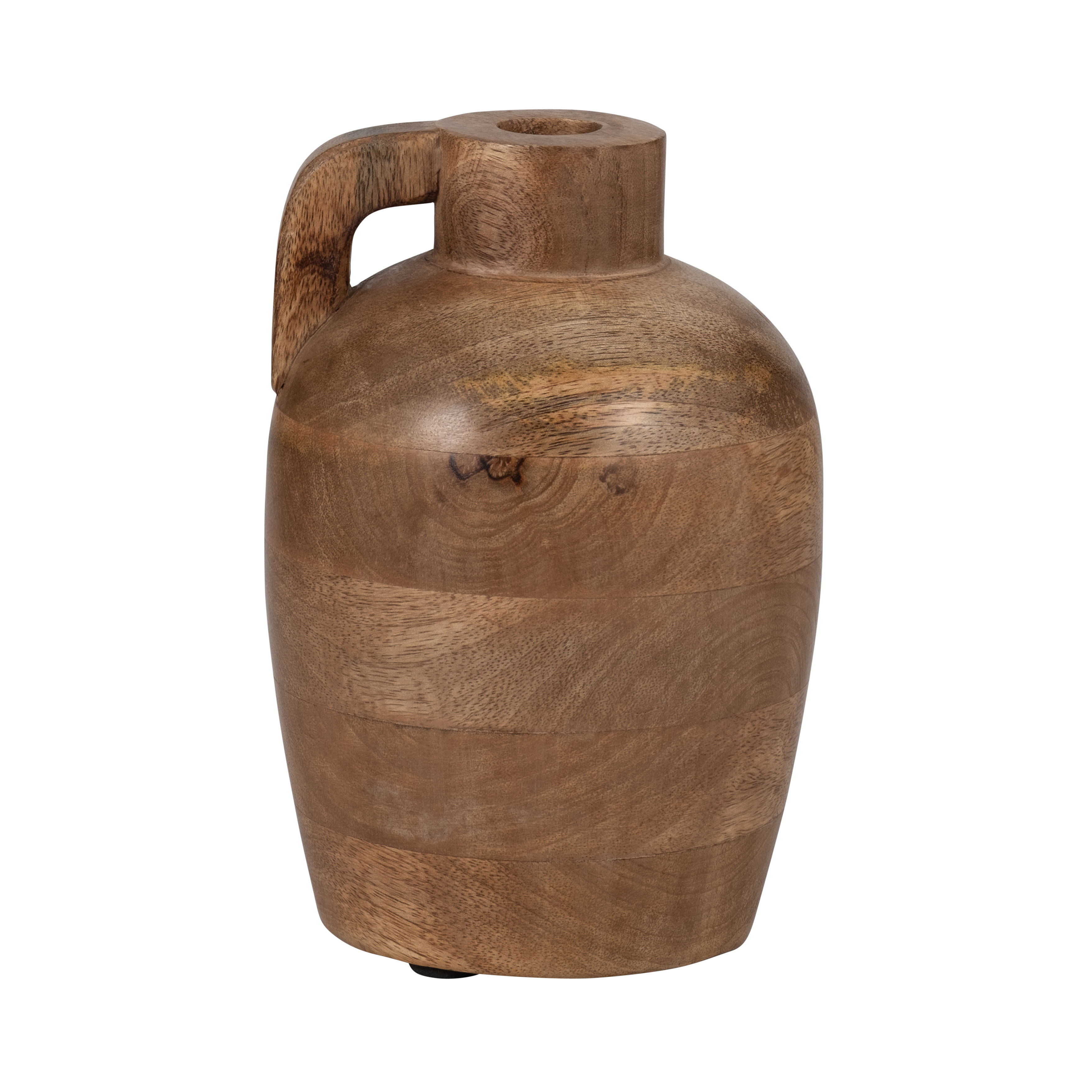 Birch Lane™ Wood, Jug Vase With Handle, Natural, Round | Wayfair