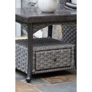 Inspired Visions Davenport Outdoor Side Table w/ Bluestone Top | Wayfair