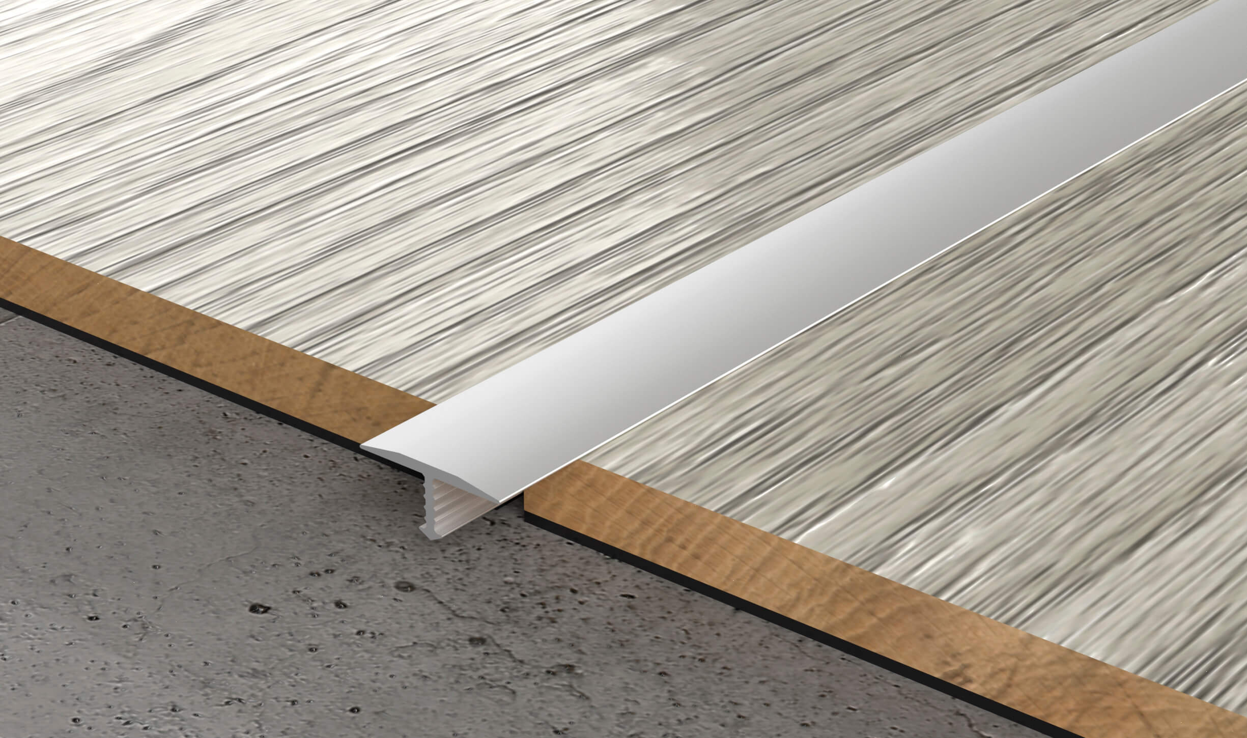 Cezar Threshold Joining Profile, 3/4" W X 3' (36") L, Natural Aluminum ...