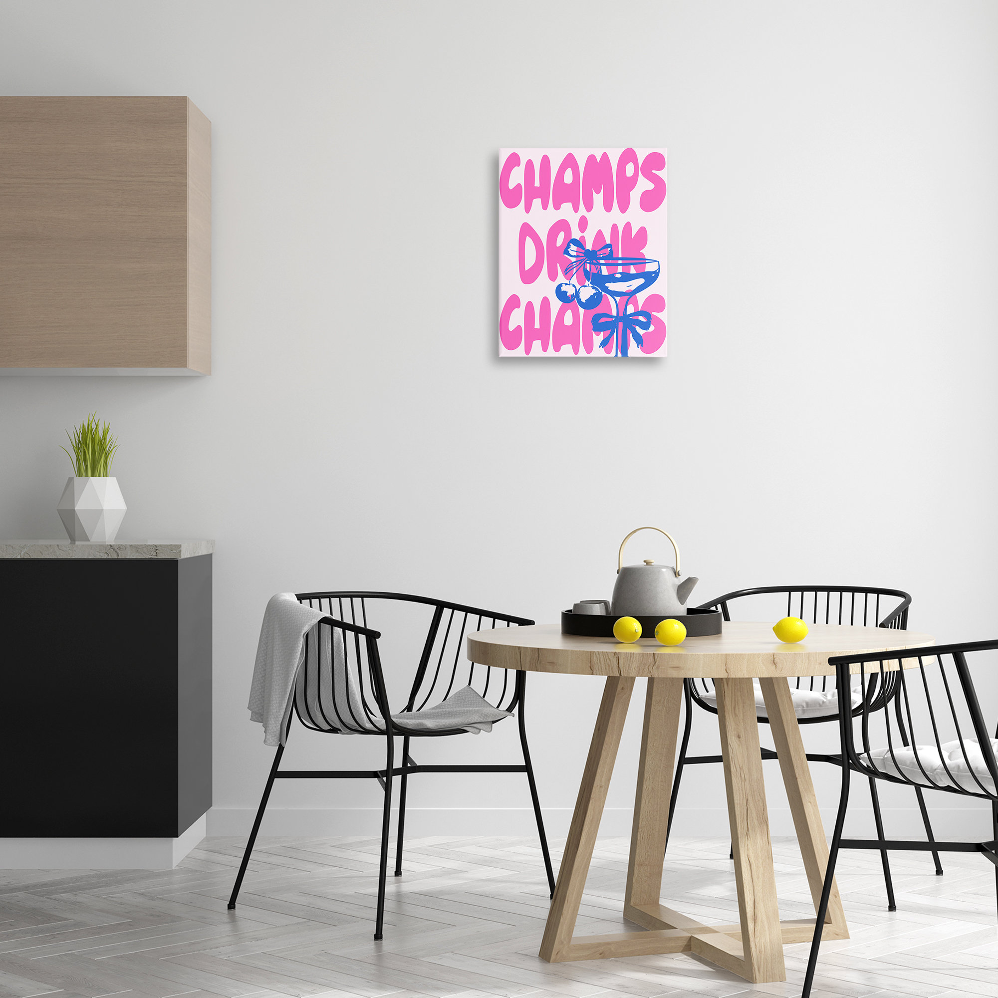 Dakota Fields Champs Drink Champagne Canvas, design by House of Lulu ...